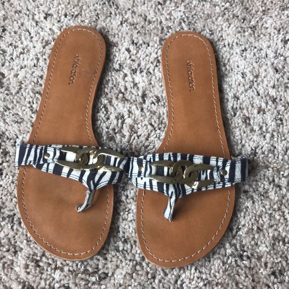 Xhilaration | Shoes | Zebra Sandals | Poshmark